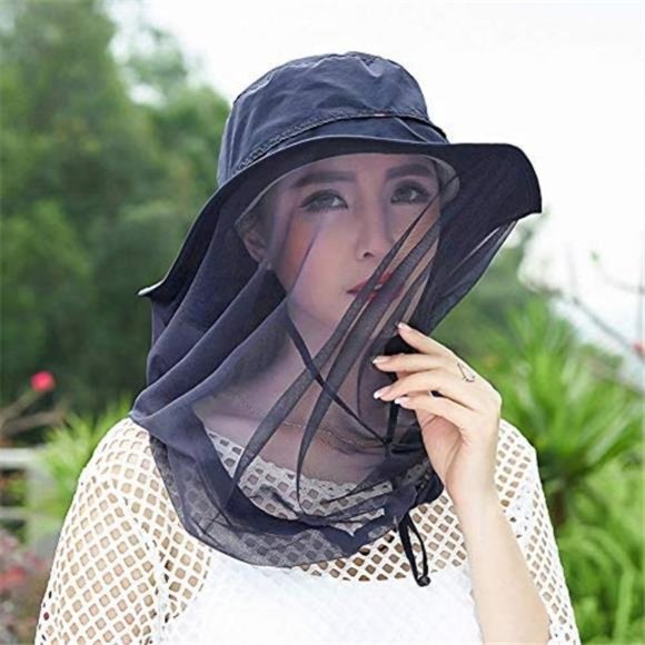 Accessories | Mosquito Head Net Hat Safari Sun Hat With Veil Mesh Protection From Insect | Poshmark